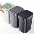 3 Pack Bathroom Trash Can with Lid, 10L/2.6 Gal Small Garbage Can with ...