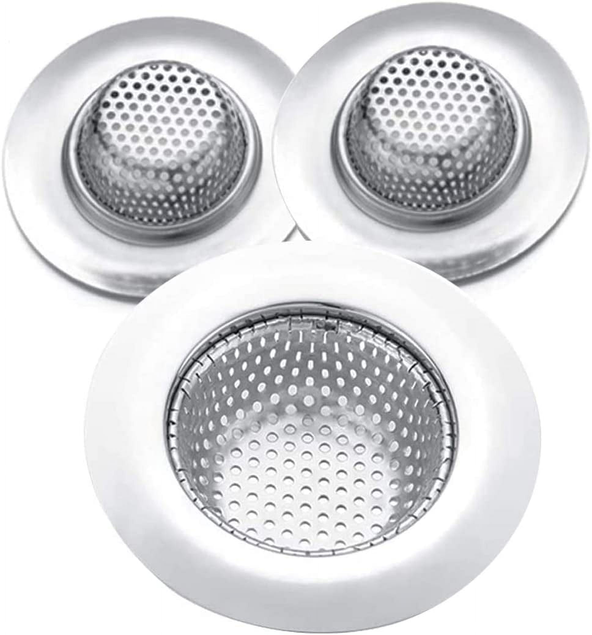 3-Pack Bathtub Sink Strainer Stainless Steel Drain Filter Strainer ...