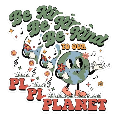 (3 Pack) Be Kind Planet Decals - Earth Cartoon - Laptop Decals - 3 ...