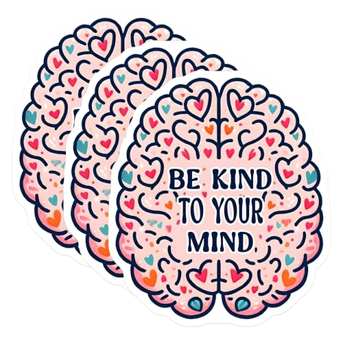 (3 Pack) Be Kind to Your Mind Decals - Mental Health - Brain Decals - 3 ...