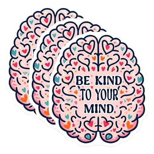 (3 Pack) Be Kind to Your Mind Decals - Mental Health - Brain Decals - 3 ...