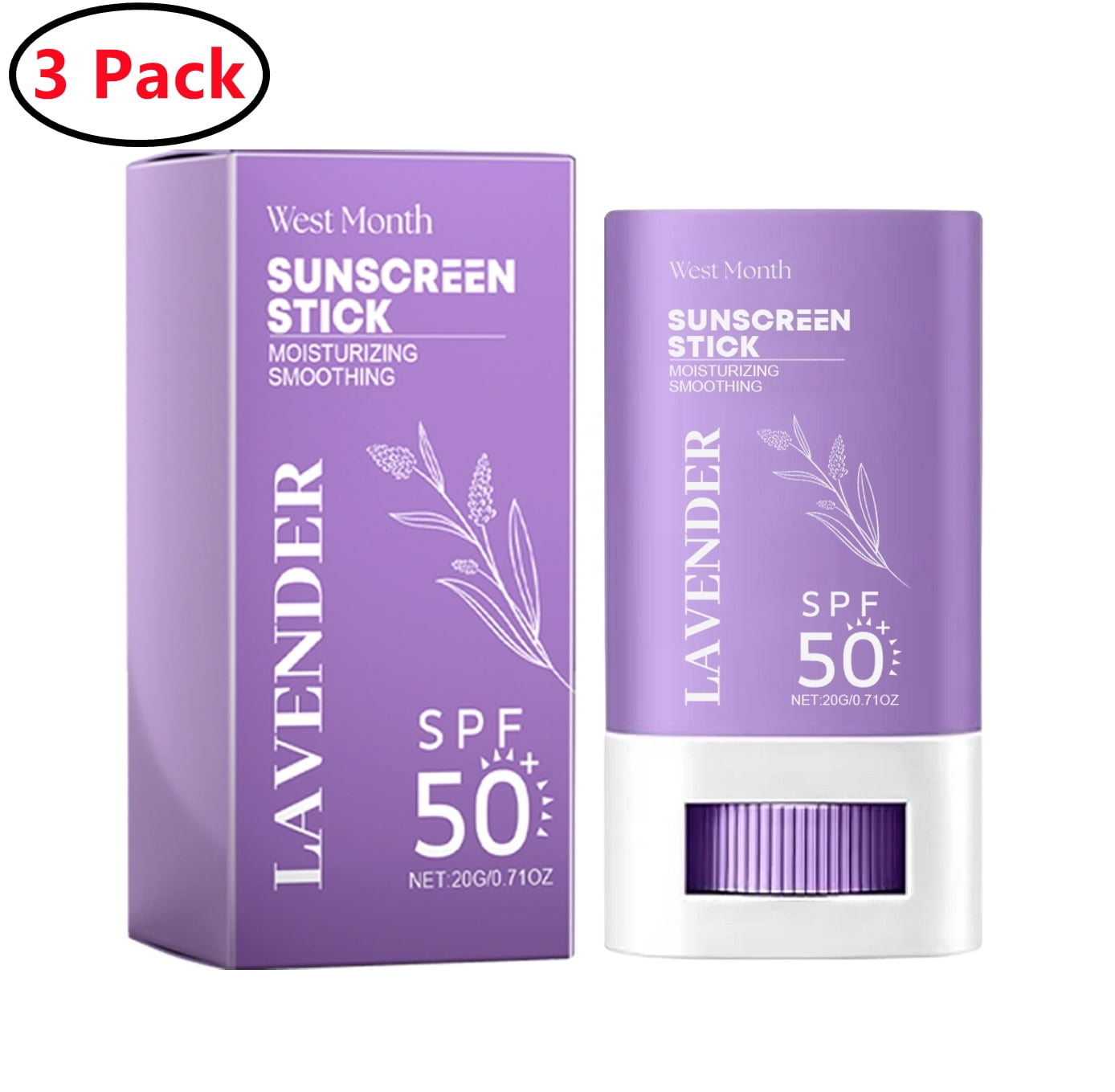 3 Pack Beach Sunscreen Spray SPF 50 Water-Resistant Body Spray with ...
