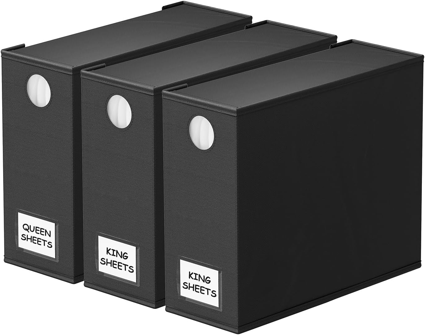 3 Pack Bed Sheet Organizers and Storage, Foldable Organizer for Linen ...