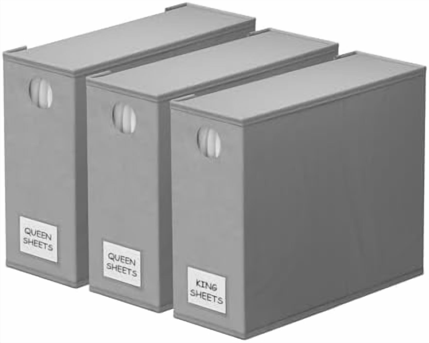 3 Pack Bed Sheet Organizers and Storage, Foldable Sheet Organizer for Linen Closet, Sheets Set ...