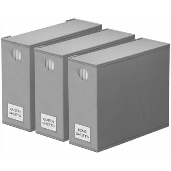 3 Pack Bed Sheet Organizers and Storage, Foldable Sheet Organizer for ...