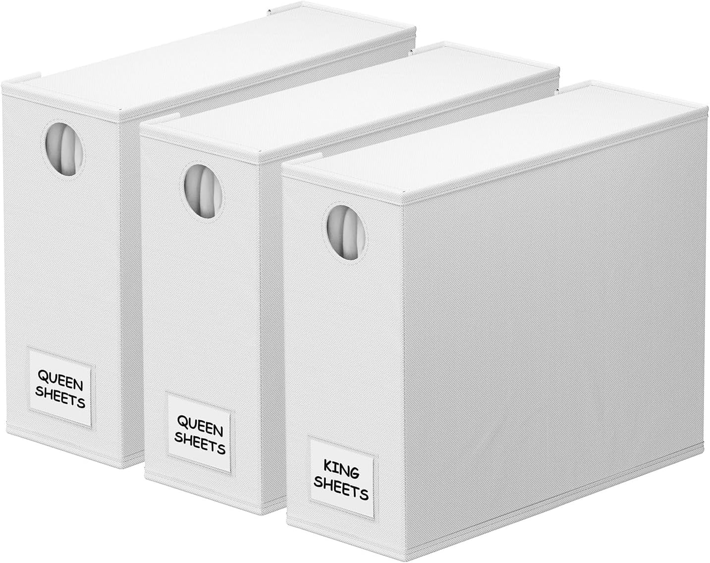 3 Pack Bed Sheet Organizers and Storage, Foldable Sheet Organizer for ...