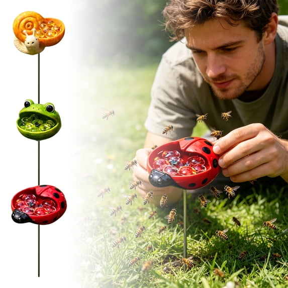 3 Pack Bee Watering Station, Bee Bath for Garden Bee Water Feeder with ...