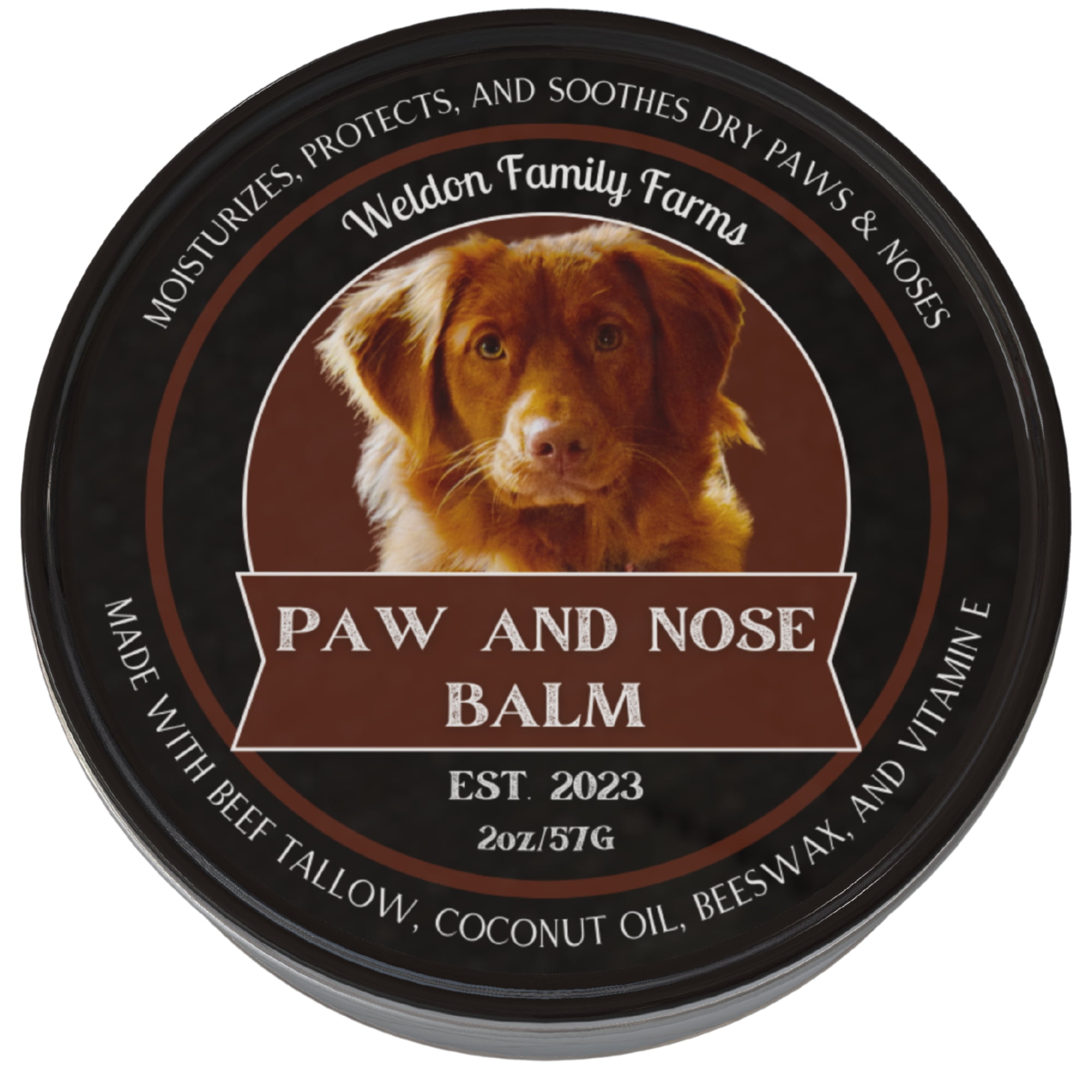 Weldon Family Farms, Paw and Nose Balm, Made With Beef Tallow, Coconut ...