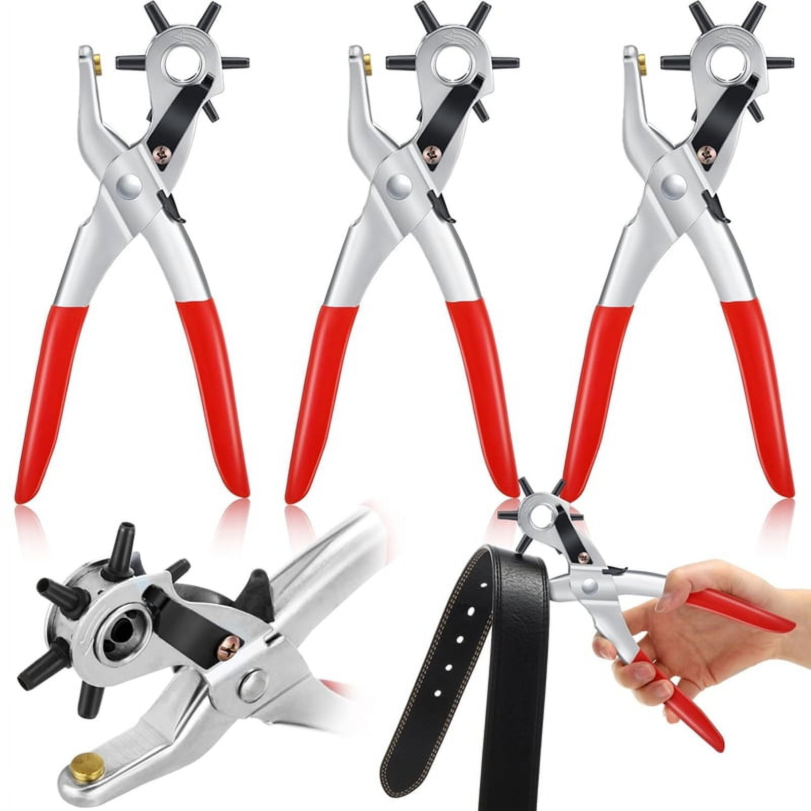 3 Pack Belt Hole Puncher for Leather Hole Punch for Crafts Belt Hole ...