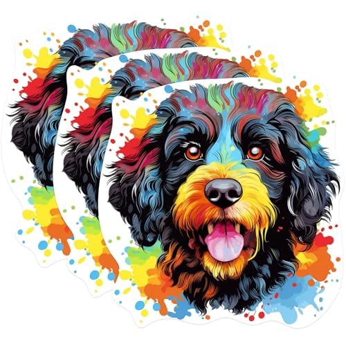 (3 Pack) Bernedoodle Decals - Colorful Dog Sticker - Laptop Decals - 3 ...