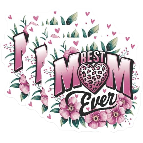 (3 Pack) Best Mom Ever Decals - Mother's Day Present - Laptop Decals ...