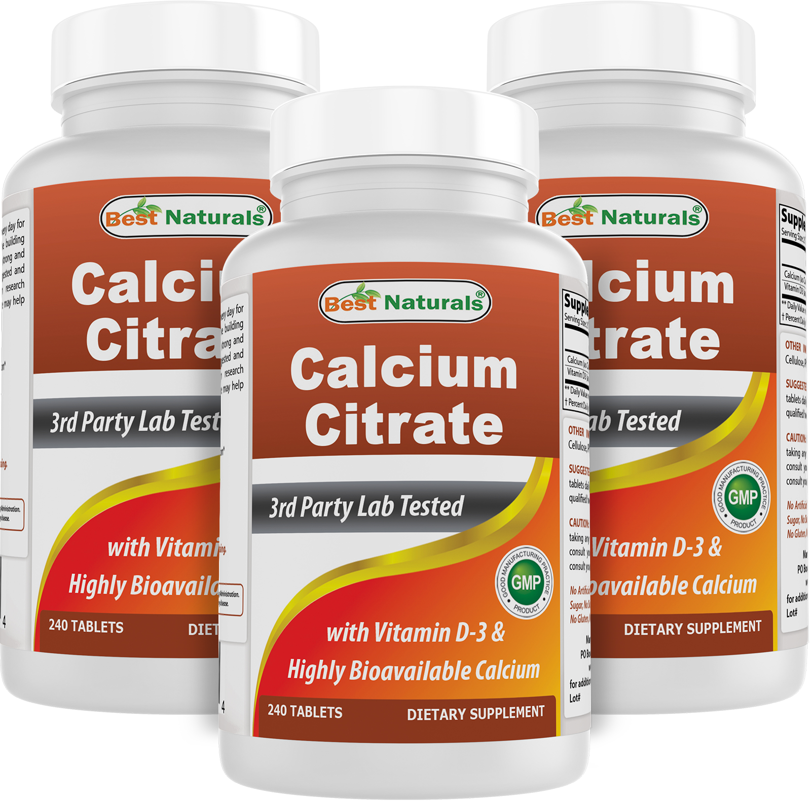 Bluebonnet Calcium Citrate Plus Vitamin D3, 180 Ct - Walmart.com