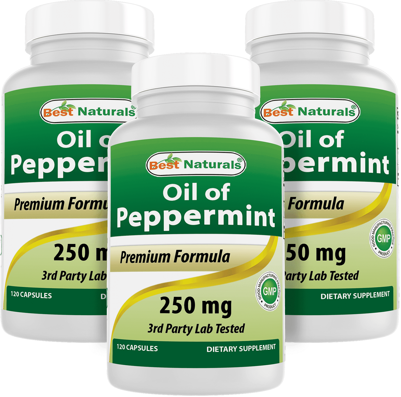 Best Naturals Peppermint Oil Capsules 250 mg 120 Count Made in USA ...