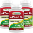 Best Naturals Red Yeast Rice Nutrition Supplements, 1200 mg, 3 Pack of ...