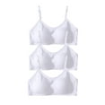 3 Pack Big Girls Bra Comfort Flex Girls Thin Cotton Wireless Light Pull ...