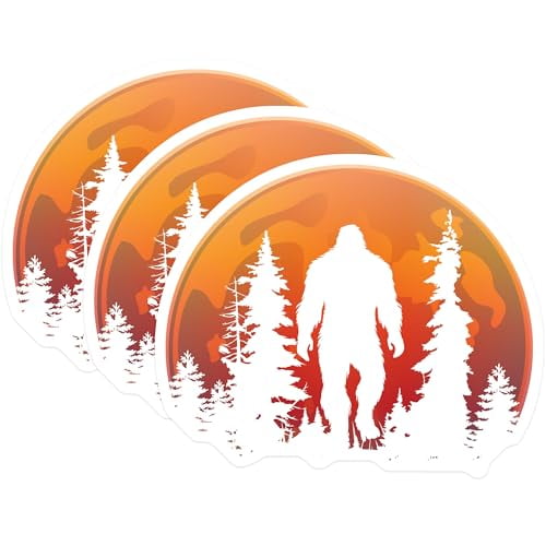 (3 Pack) Bigfoot Decals - Sasquatch Laptop Decal - Cryptozoology ...