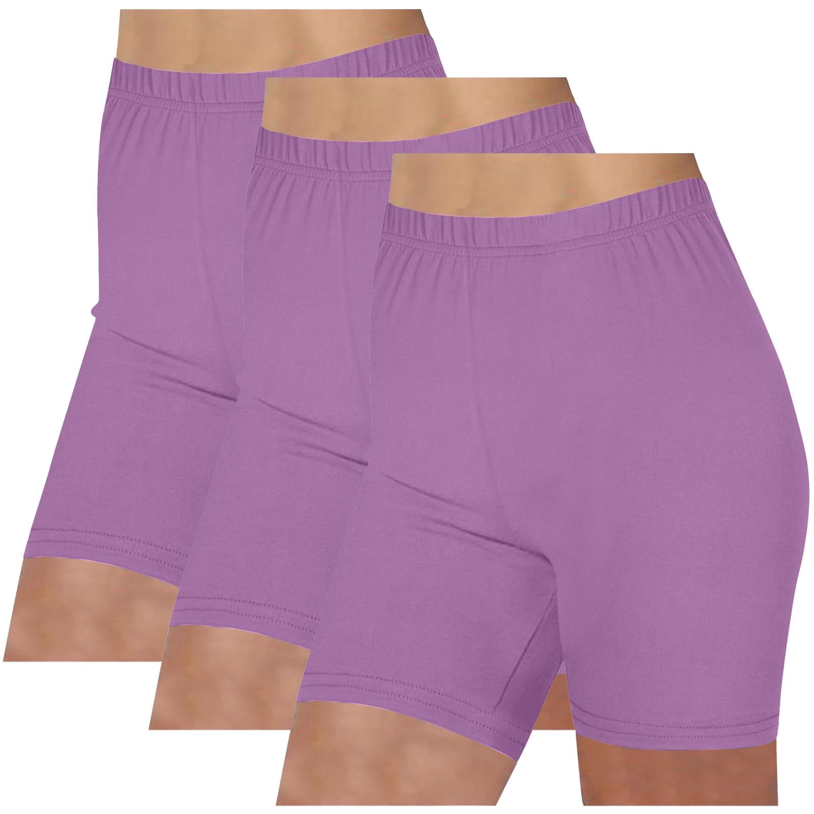 3 Pack Biker Shorts Womens Soft Stretch Summer Leggings Shorts High ...