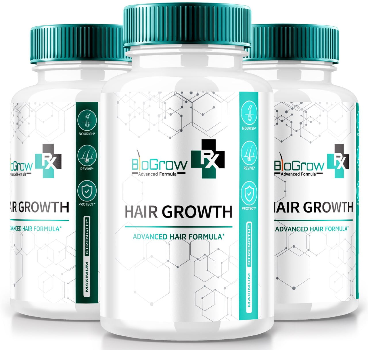 (3 Pack) BioGrow Hair Growth Supplement, BioGrowRx Advanced Hair Care Formula, Bio Grow Pills ...