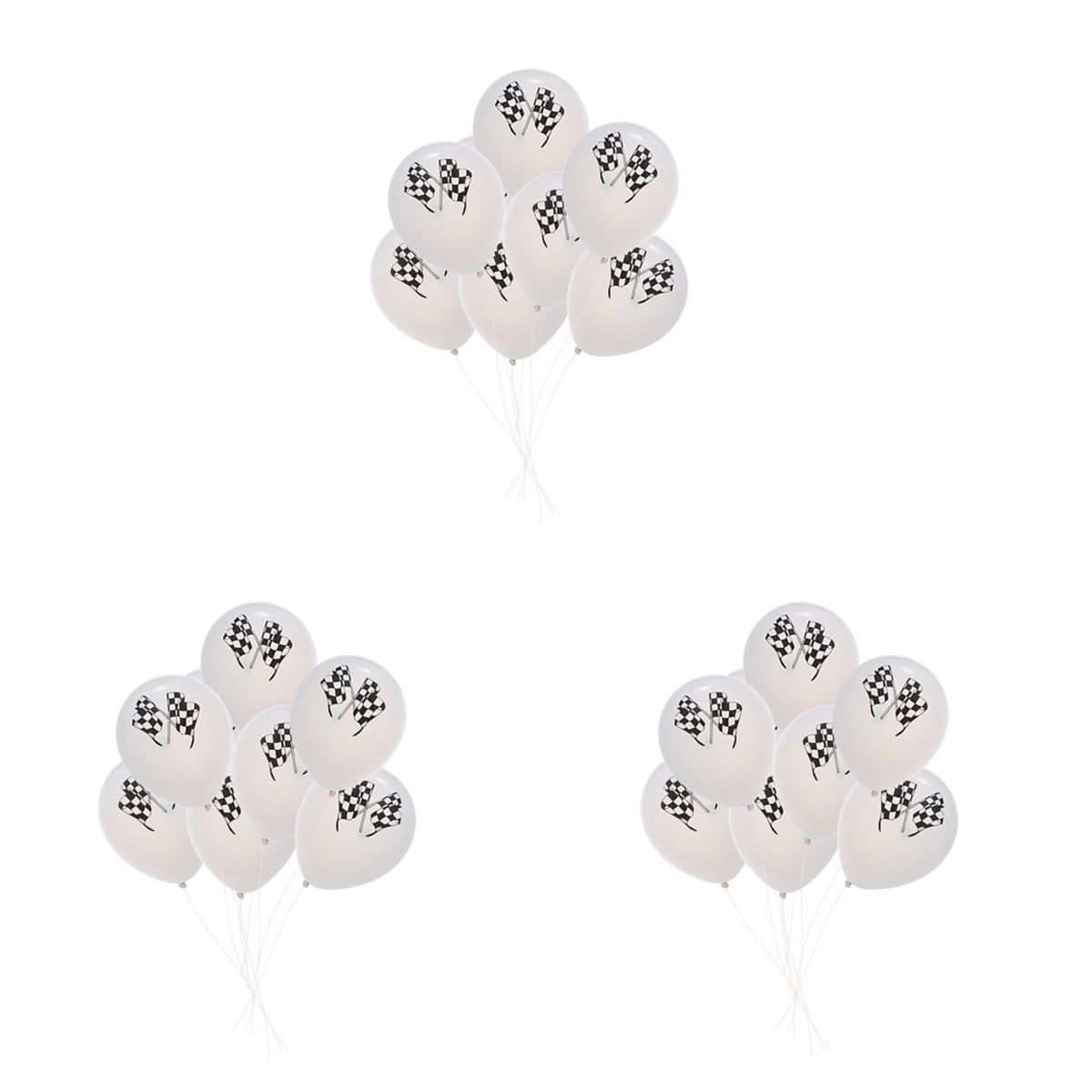 3 Pack Biodegradable Balloons Checkered Racing Flag Design - Walmart.com