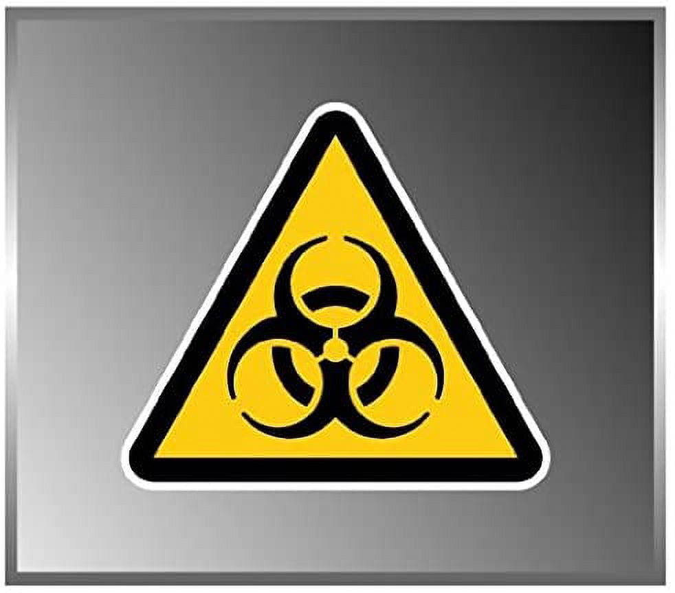 3 Pack - Biohazard Warning Sign Triangle Vinyl Decal Bumper Sticker ...