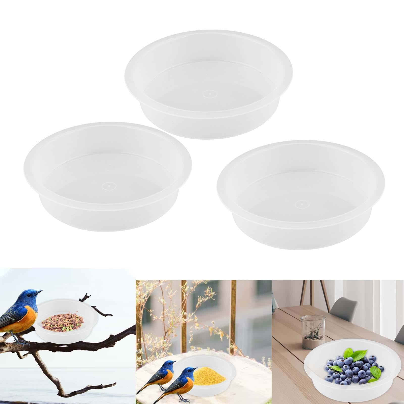 3 Pack Birds Feeder Bowl Parrot Food Feeding Bowl Feed Cup Parrot Food ...