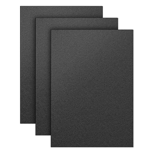 3 Pack Black ABS Plastic Sheet 12" x 16" 1/8" Thick (3mm), High Tensile ...
