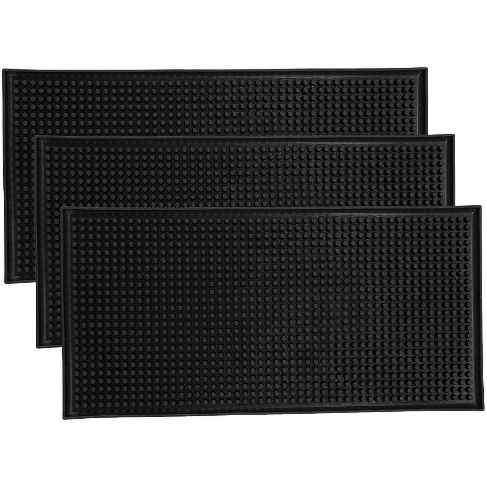 Walmart 3 Pack Non-Slip, Heat Resistant Black Bar Mat for Glass Drying ...