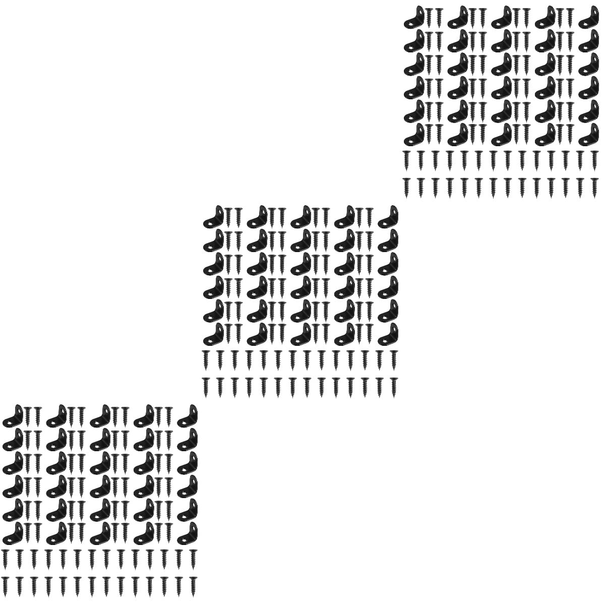 3 Pack Black Corner Code U Bracket Brackets for Shelves Heavy Duty ...