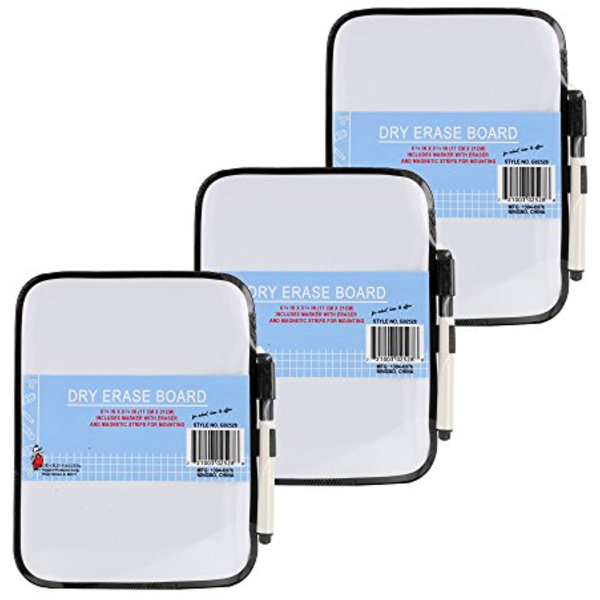 3 Pack Black Duck Brand Dry-erase 6-1/2" X 8-1/4" Whiteboards with ...