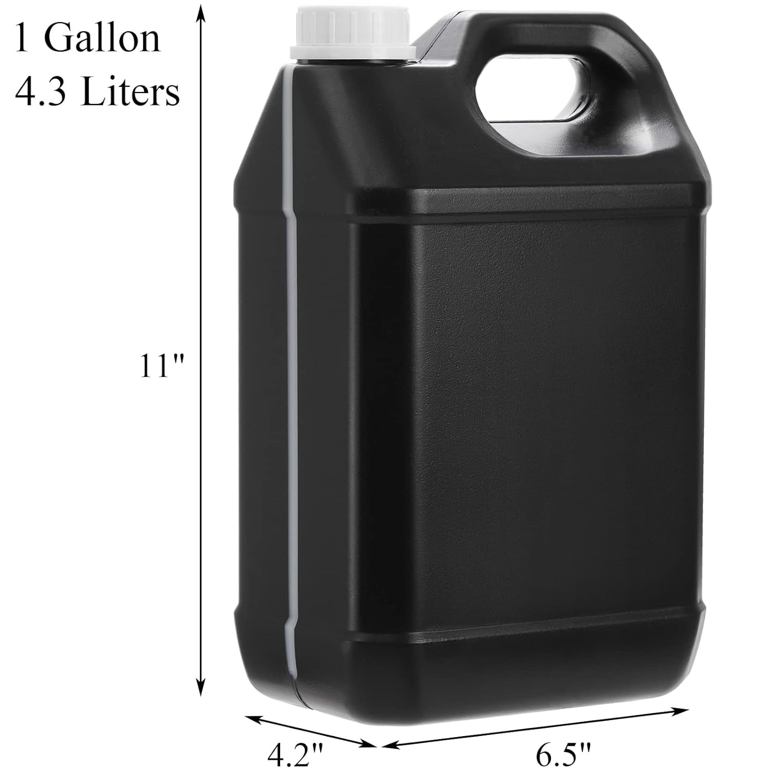 3 Pack Black Plastic Engine Oil Jugs with Lid, 1 Gallon F-Style Storage ...