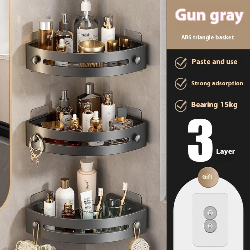 3-Pack Black Triangle Shower Caddy, 3-Tier Corner Shelves, Rustproof ...