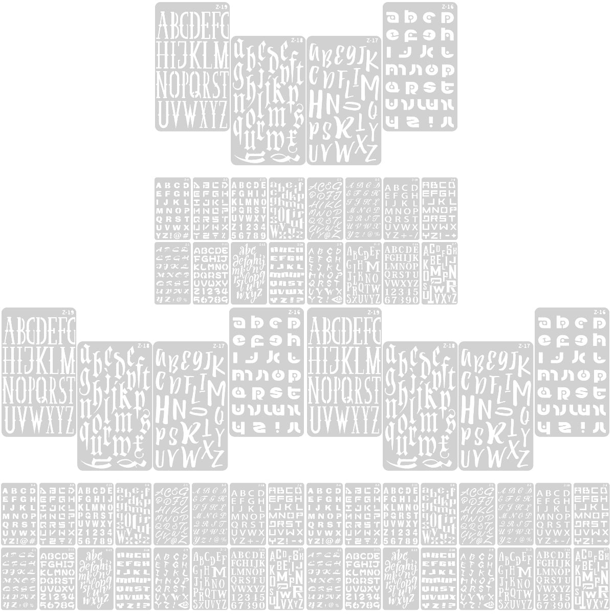 3 Pack Blank Letter Template 17.80X10.00X0.10CM White - Walmart.com