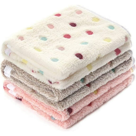 1 Pack 3 Blankets Super Soft Fluffy Premium Fleece Pet Blanket Flannel ...