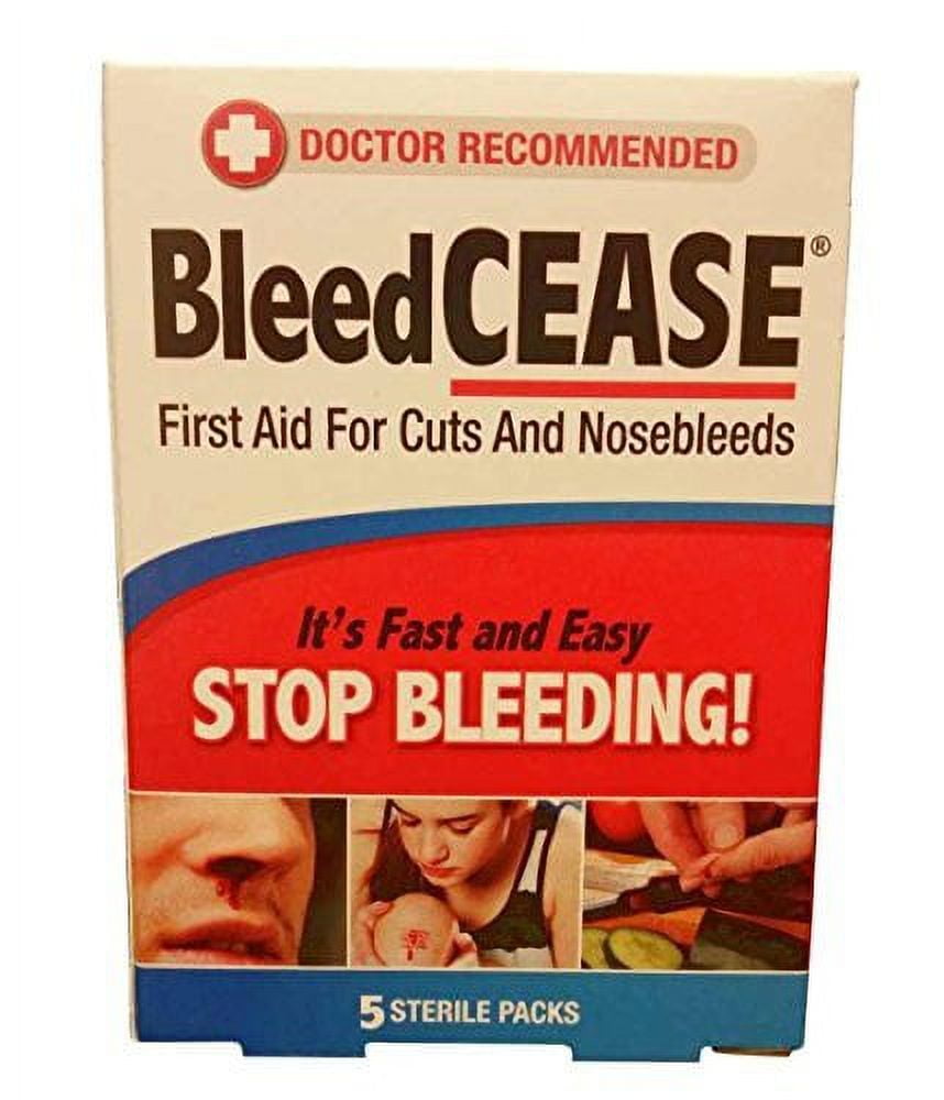 3 Pack BleedCease Stop Bleeding First Aid, Cuts & Nosebleeds, Sterile ...