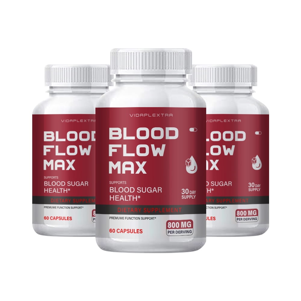 (3 Pack) Blood Flow Max Capsules - Blood Flow Max Capsules - Walmart.com