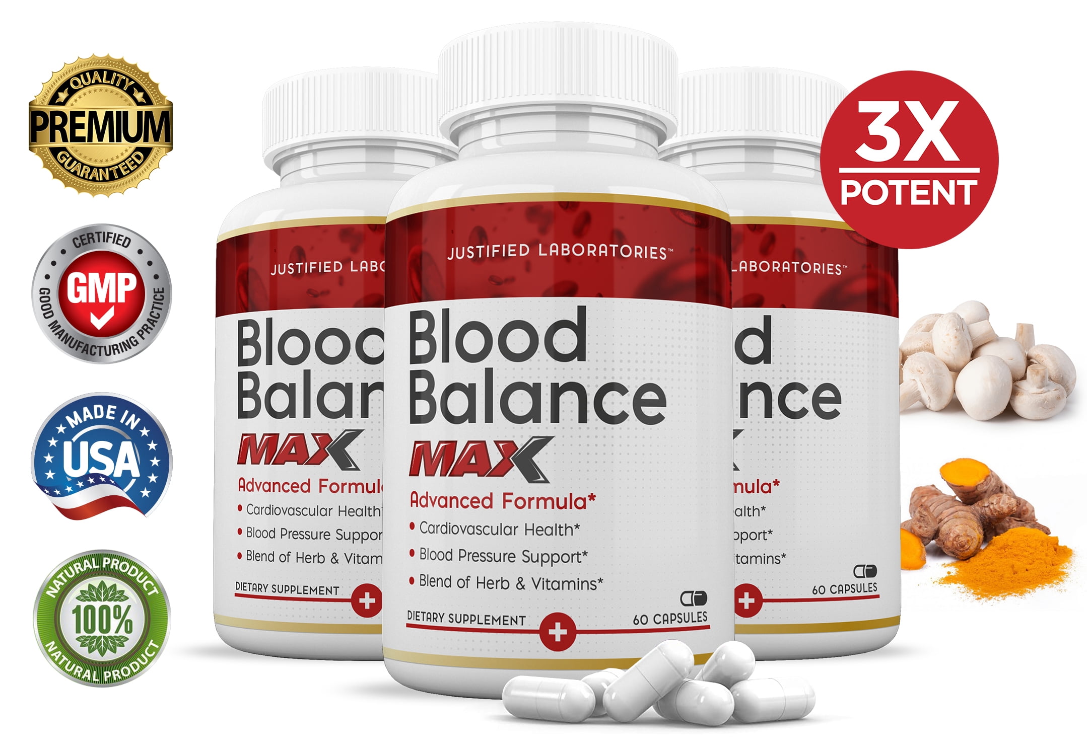 (3 Pack) Blood Red Advanced Max Formula Supplement 180 Capsules ...
