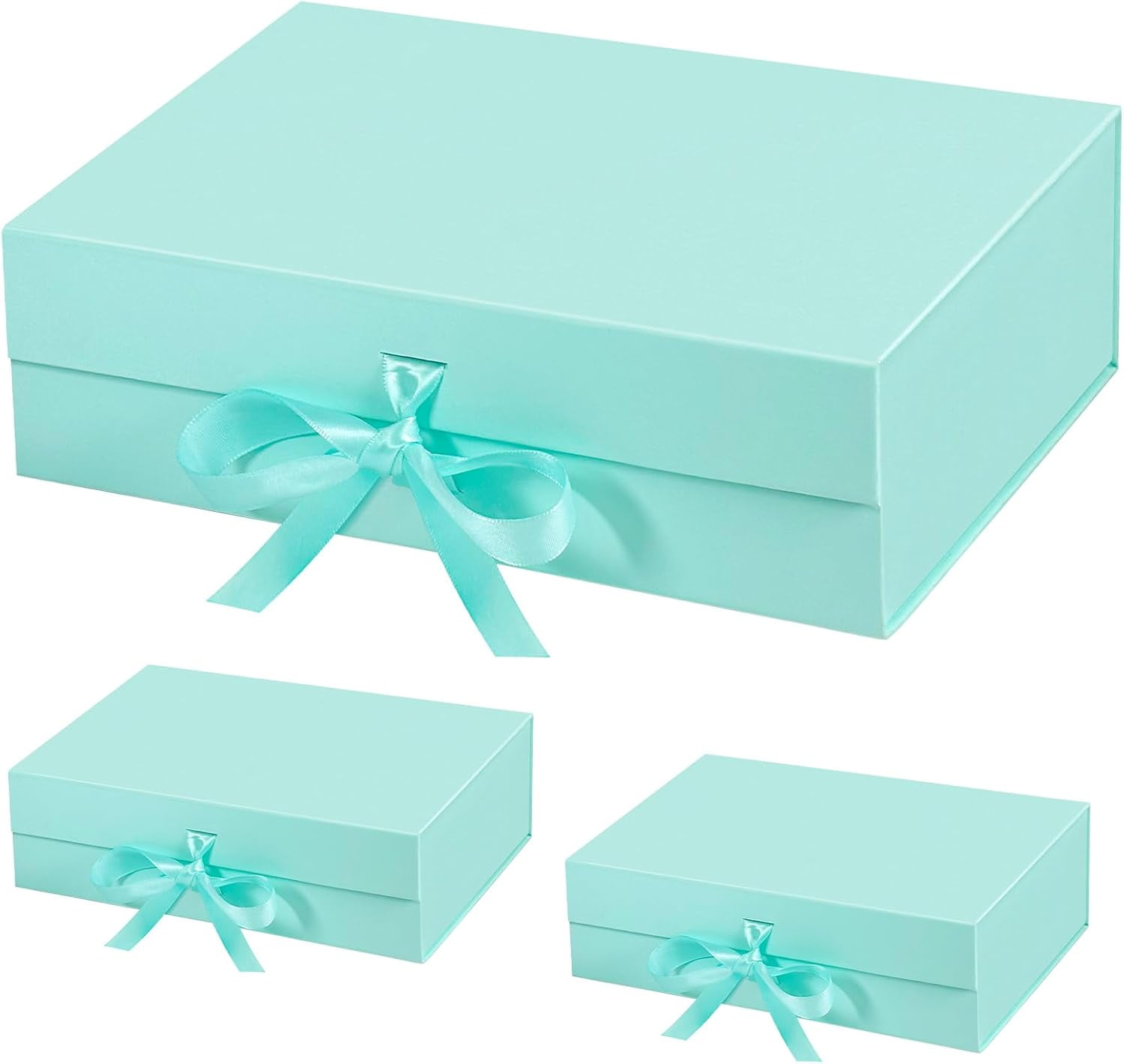 3 Pack Blue Gift Box 10.5x7.5x3.1 Inches, Gift Boxes with Magnetic Lids ...