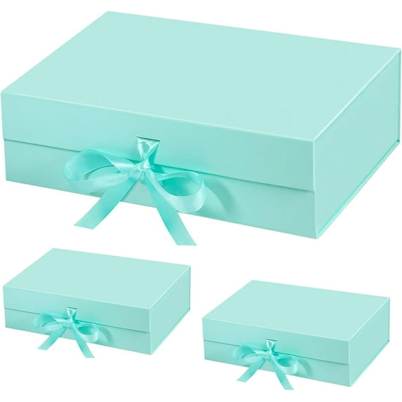3 Pack Blue Gift Box 10.5x7.5x3.1 Inches, Gift Boxes with Magnetic Lids ...