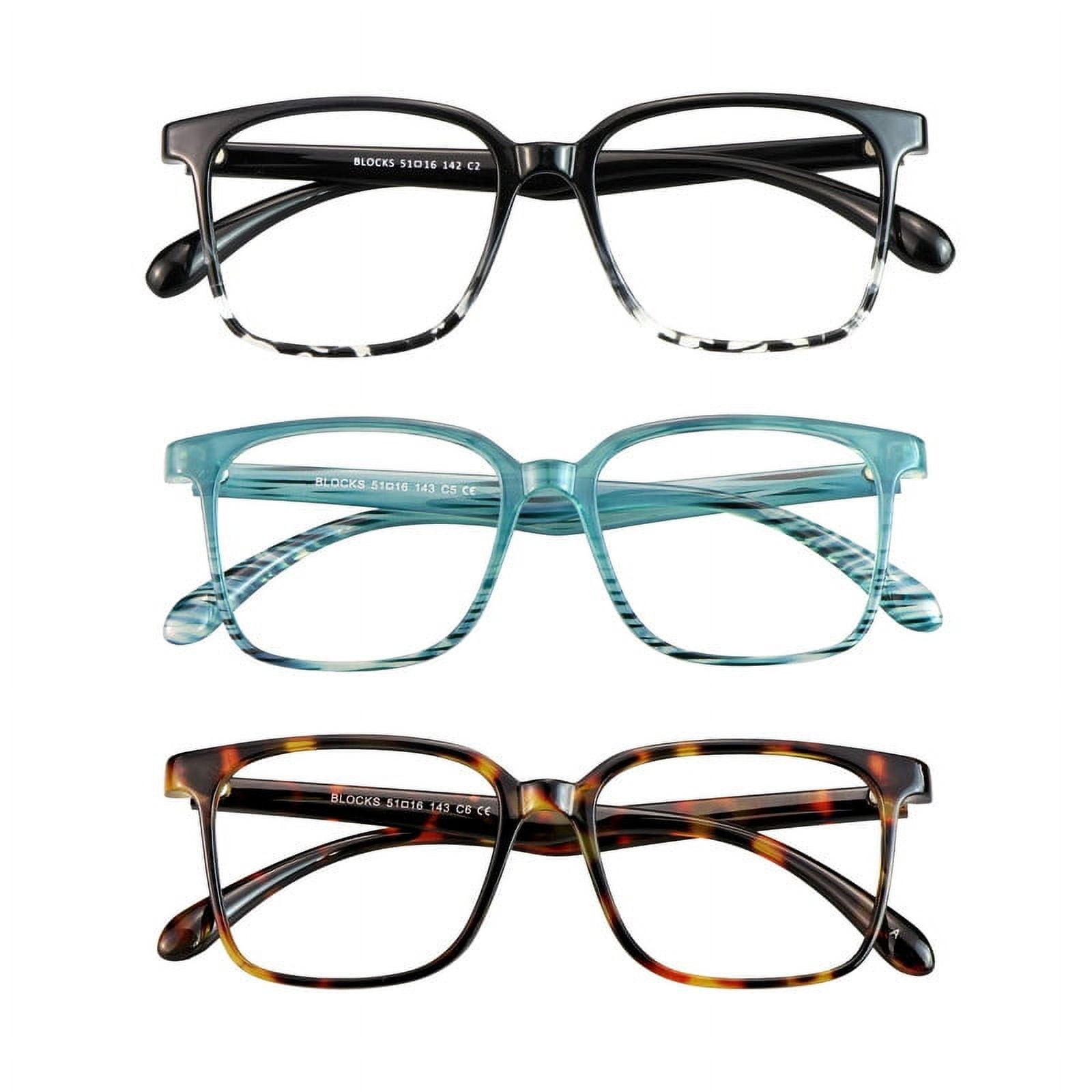 3 Pack Blue Light Blocking Glasses for Women or Men, Anti Eyestrain Dry ...