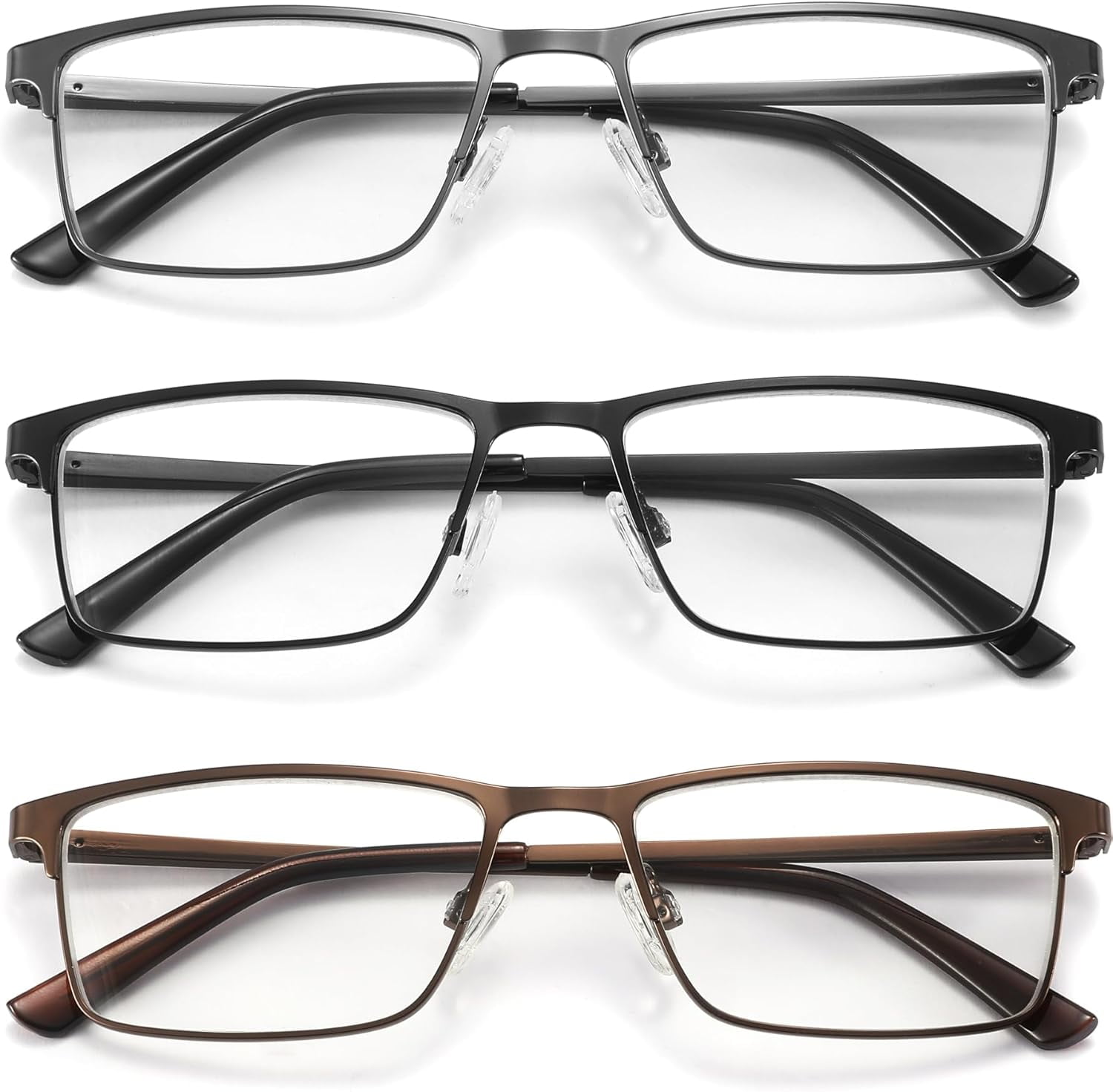 3 Pack Blue Light Blocking Reading Glasses Men Readers Anti Glare UV ...