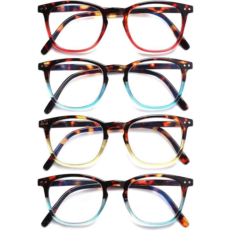 3 Pack Blue Light Blocking Reading Glasses,Spring Hinge Computer ...