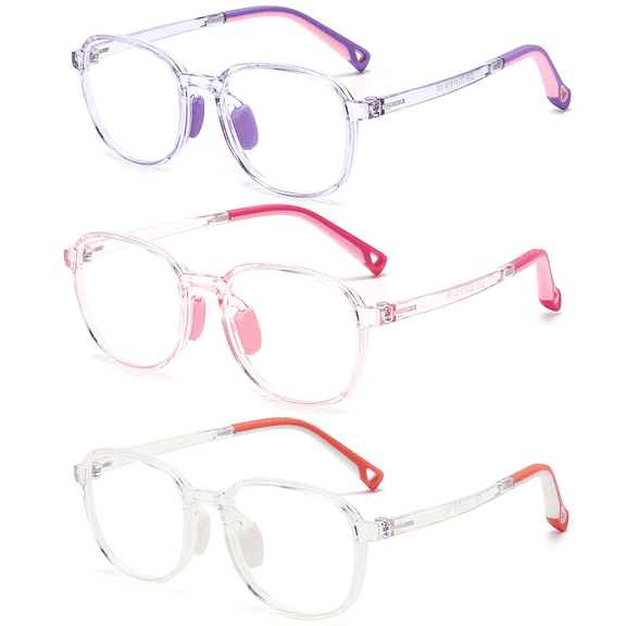 Blue Light Glasses for Kids 3 Pack Blue Light Blocking Glasses for Teen ...