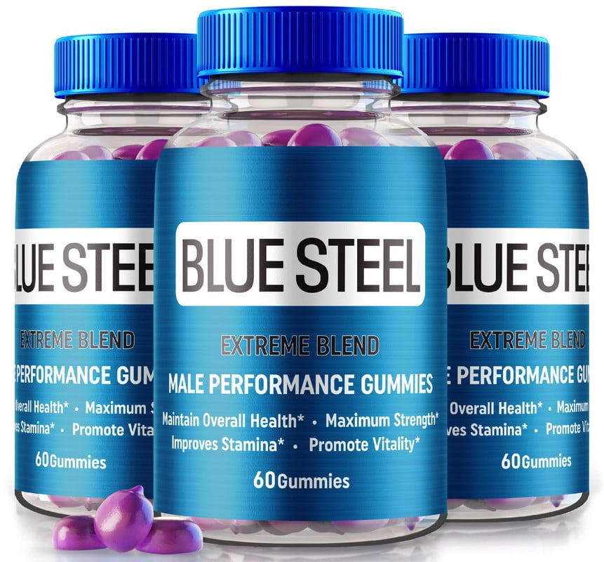 (3 Pack) Blue Steel Gummies, Daily Nutrition to Boost Confidence and ...