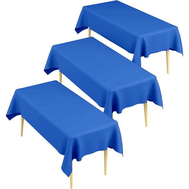 3 Pack Blue Tablecloth , Blue Table Cover , Party Picnic Decorative ...