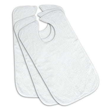 Marquis Mills Adult Terry Cloth Bibs for Elderly, 6 Pack - Absorbent ...