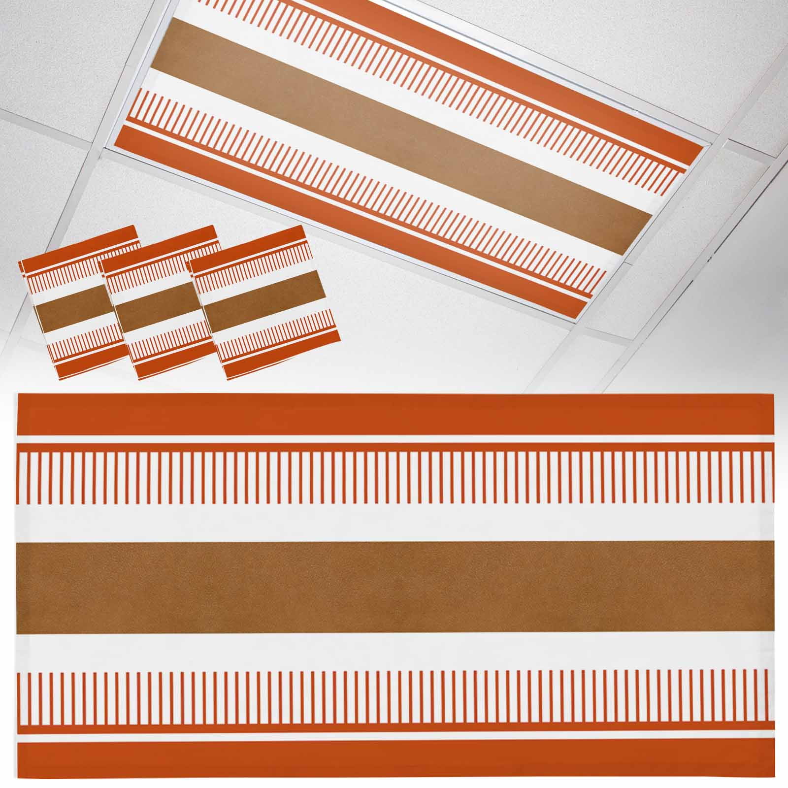 3 Pack Boho Orange Fluorescent Light Covers for Ceiling Lights and ...
