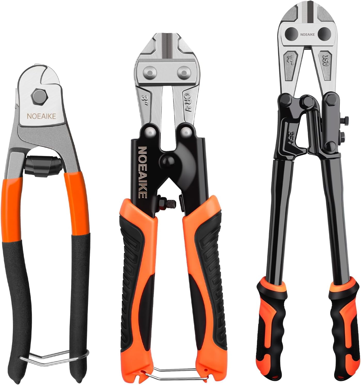 3-Pack Bolt Cutters Set,14" Heavy Duty Bolt Cutter,8"Small Bolt Cutter ...
