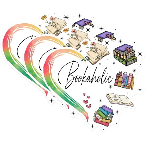 (3 Pack) Bookaholic Decals - Book Lover - Reading Enthusiast Decal - 3 ...