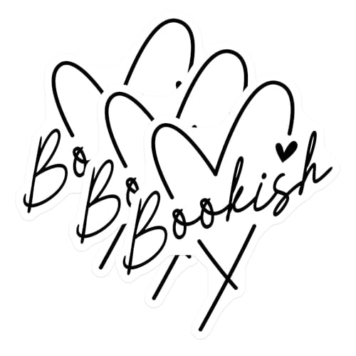 (3 Pack) Bookish Decals - Reader Stickers - Heart Laptop Decals - 3 ...