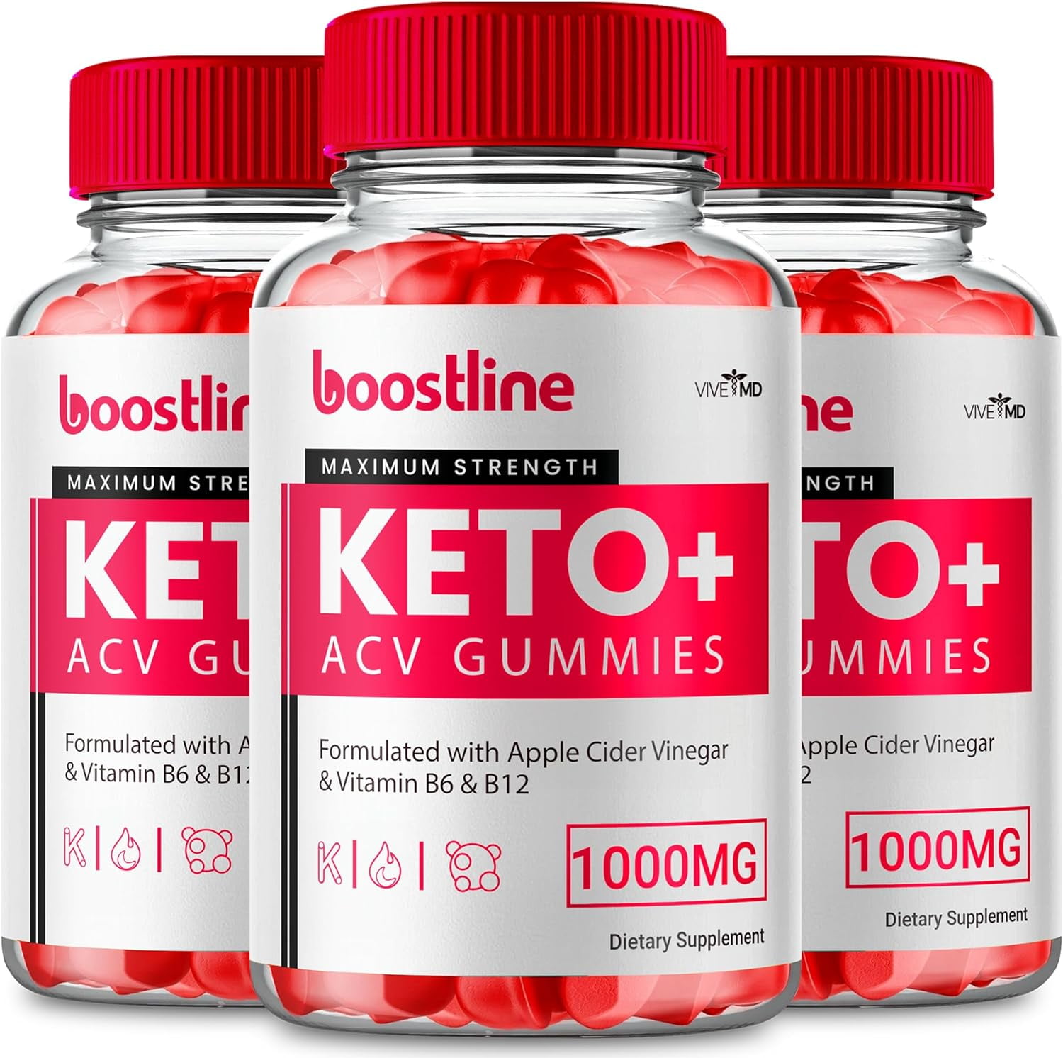 (3 Pack) Boostline ACV Gummies, Boostline ACV Keto Gummies with Apple ...